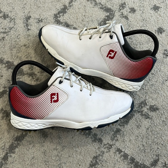 FootJoy | Shoes | Footjoy Boys Red Blue White Golf Shoes | Poshmark